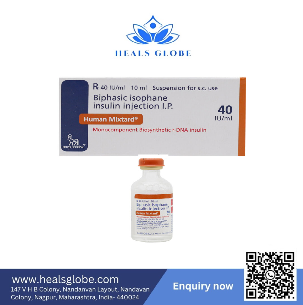Mixtard Biphasic Isophane Insulin Injection – Heals Globe